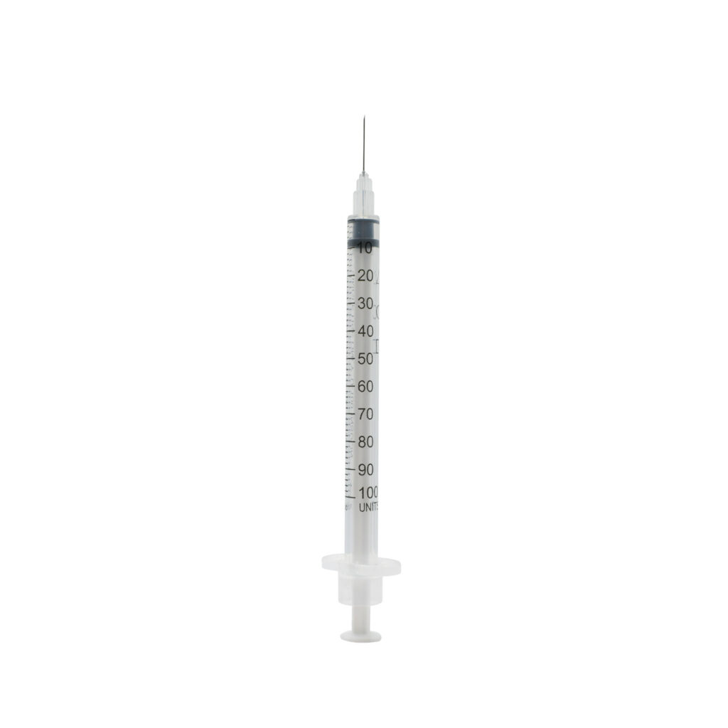 Acufine 27g x 1/2" ( 0.4mm x 12mm )Ultra Low Dead Space Fixed Needle & Syringe White - Orion ...